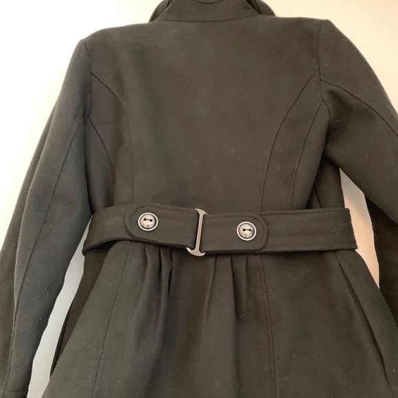 Pink Envelope | Jackets & Coats | Womens Black Button Up Pea Coat ...